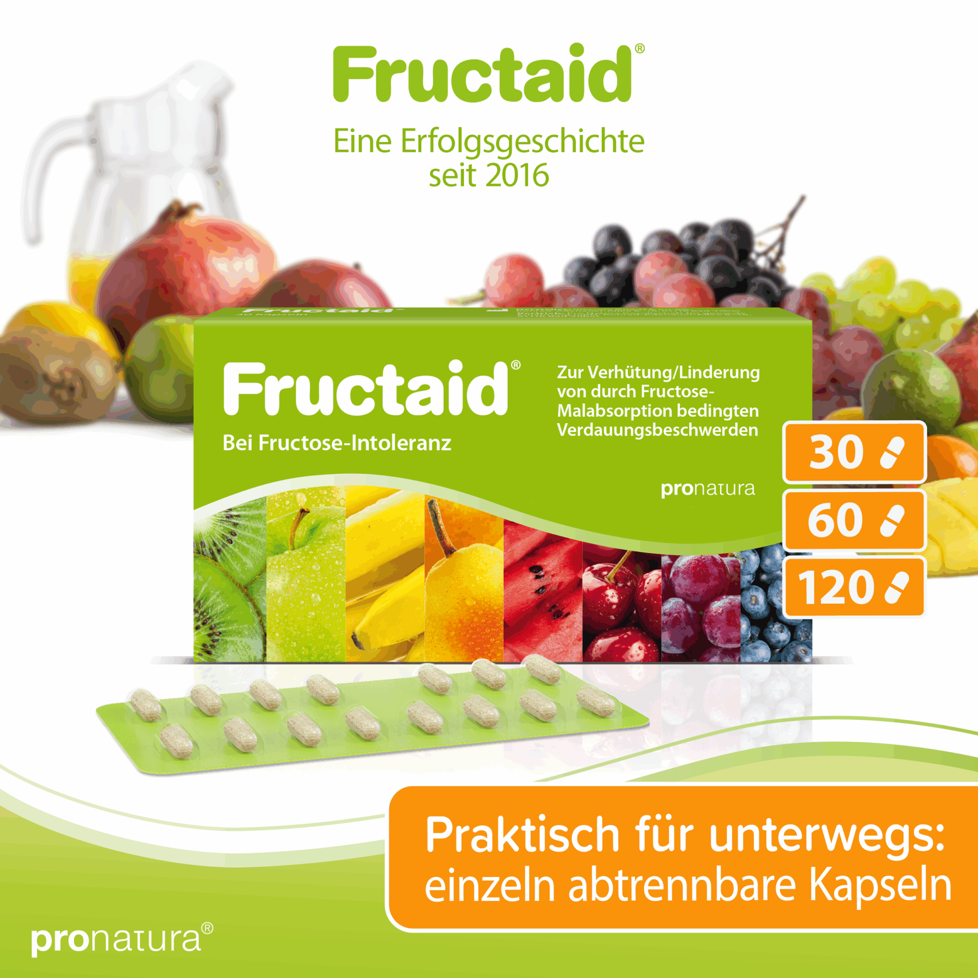 Fructoseintoleranz Kapseln von Fructaid®